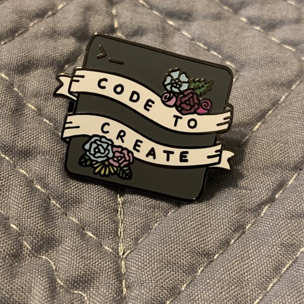 Programmer, Developer, Software Engineer "code to Create" Enamel Pin - Etsy