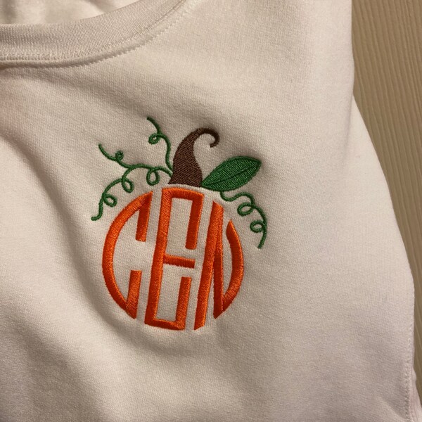 Fall Sweatshirt, Embroidered Shirt, Crewneck Sweatshirt, Monogrammed ...