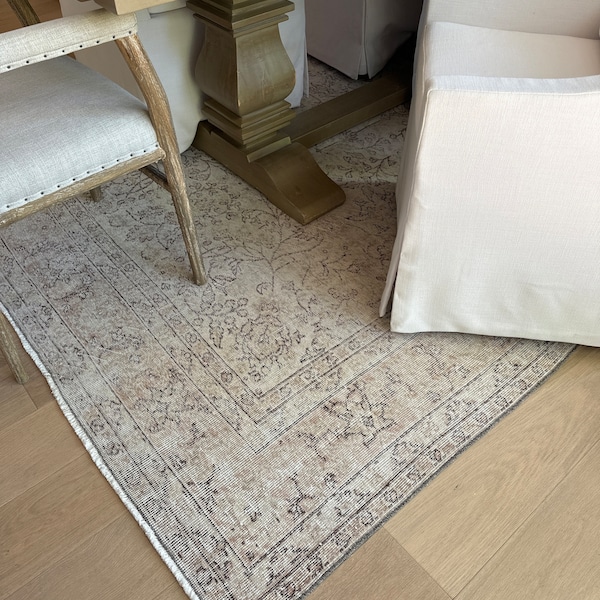 6 X 9 Feet Area Rug, 6X9 TURKISH VINTAGE RUG, Oushak Rug, Vintage ...