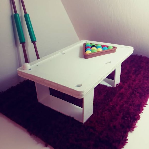DIGITAL FILE Modern Doll House Miniature Pool Table Laser Cut File SVG ...
