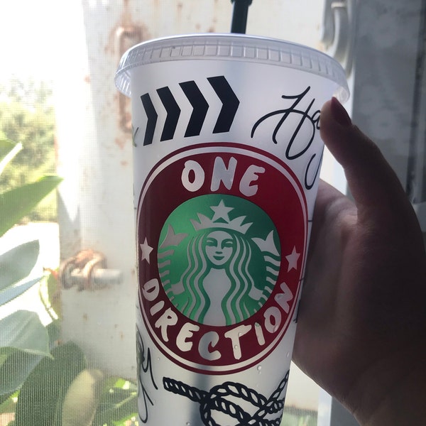 One Direction Starbucks Cup - 1D Tattoo Cold Cup - 1d Coffee Cup ...