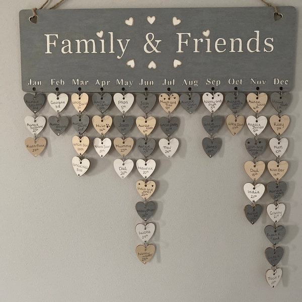 Personalised Birthday Reminder Board , Dates to Remember Board , Year ...