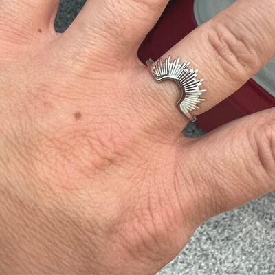 Sun Ring Rising Sun Ring Gold Dainty Ring Spike Ring Statement Ring ...