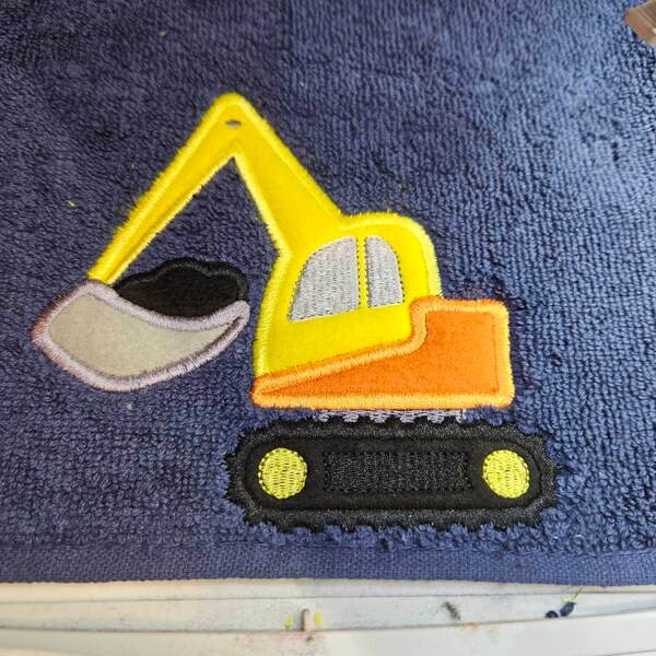Digger Dirt Applique Design - Digger Applique Design - Construction ...