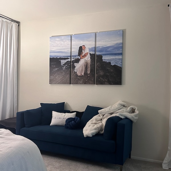 Custom Photo Triptych Canvas Print Set, Anniversary Gift - Etsy