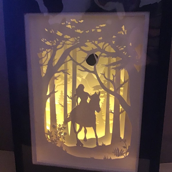 Cadre de boîte en papier et entretoises Modèle de caisson lumineux en ...