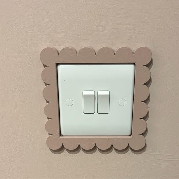 DIY Decorative Light Switch Surround 6mm MDF Scallop Single Double ...
