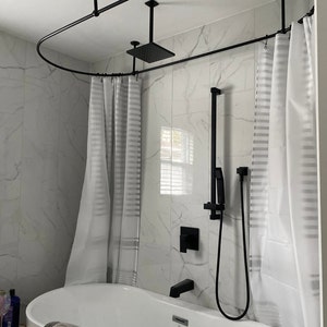 Oval Shaped 360 Degrees Shower Curtain Rod for Bathroom | Etsy