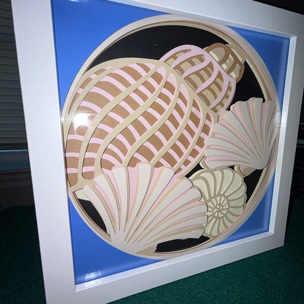 3D SEASHELLS SVG - Layered Shadow Box Svg - for Cricut - for Silhouette ...