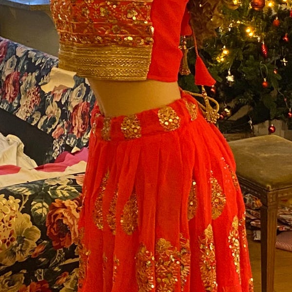 Pink Georgette Lehenga Choli: Heavy Embroidery Sequence Wedding Wear - Etsy