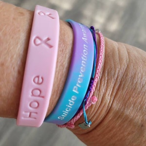 ALS Awareness Wristband Bracelet Blue White Survivor Support Gift ...