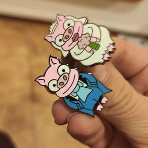 Simpsons Wedding Cuff Links Pig Bride and Groom Enamel Lisa's Wedding ...