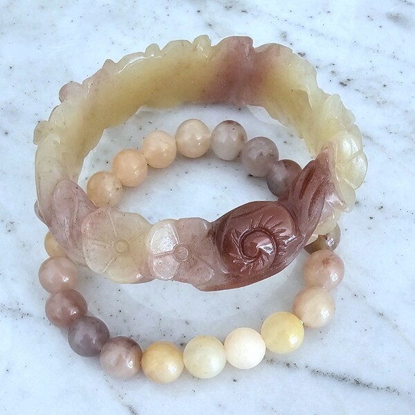 Alashan Agate Sailor Moon & Sailor Mars Handmade Carved Charm Dangler ...