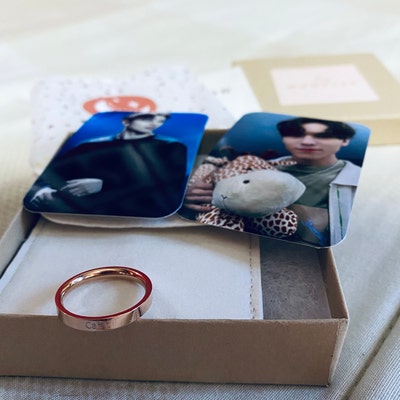 SEVENTEEN RING/ Personalized Ring, Subtle Engraved Ring, OUTSIDE Only ...