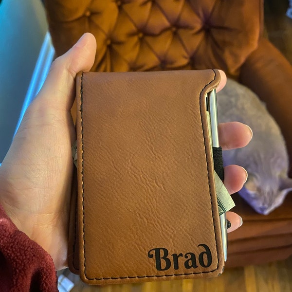 Personalized Mini Notepad With Pen Custom 3 1/4" X 4 3/4" Rawhide ...