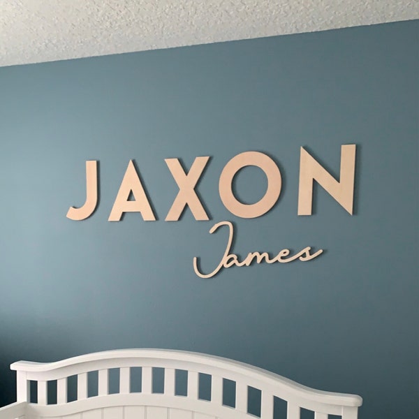 Nursery Name Sign, , Nursery Sign, Over Crib Sign, Nursery Letters ...
