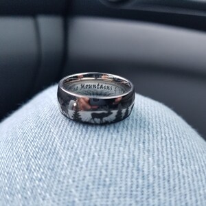 8mm Titanium Duck Hunting Ring Dome Black Titanium Ring - Etsy