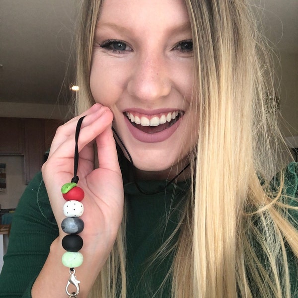 Teacher Lanyard, Teacher Gift, Custom Badge Lanyard, Apple Lanyard ...