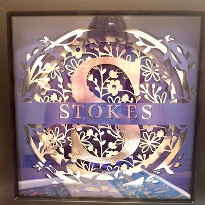 3D Split Monogram A-Z Shadow Box, Custom Name, Alphabet Family Name SVG ...