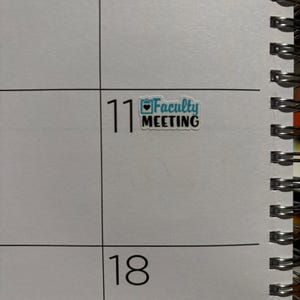 Zoom Meeting OR Class Labels Dash Outline Quarter Sized Planner ...