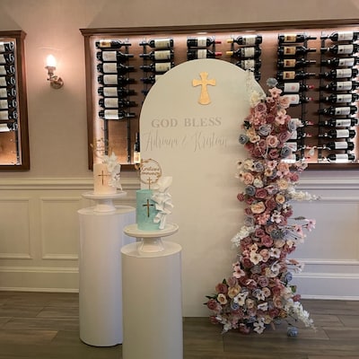 God Bless Baptism Wall Decal for Balloon Arch Balloon Arch Decoration ...