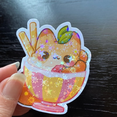 Citrus Fox Sticker, Lemon Sticker, Fox Sticker, Orange Sticker, Dessert ...