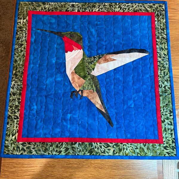 Ruby-throated Hummingbird FPP--2 Sizes Included--paper Piecing Quilt ...