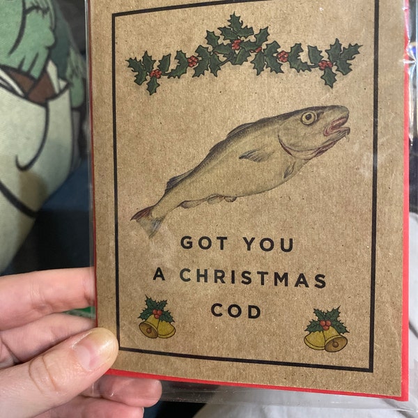 Got You A Christmas Cod - Funny Pun Christmas Cards - Punny Holiday ...
