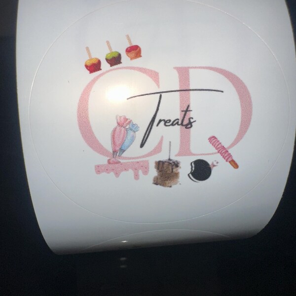 150 Labels on Roll Premium Gloss Weatherproof Labels Your Design Logo ...