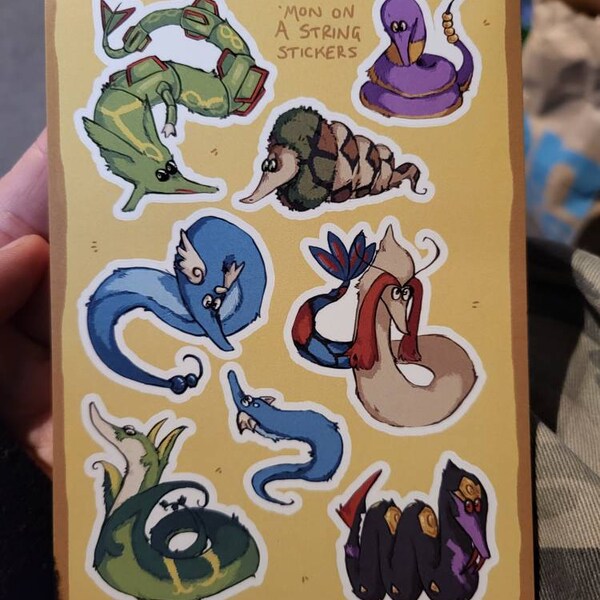 Pokemon on a String Sticker Sheet - Etsy