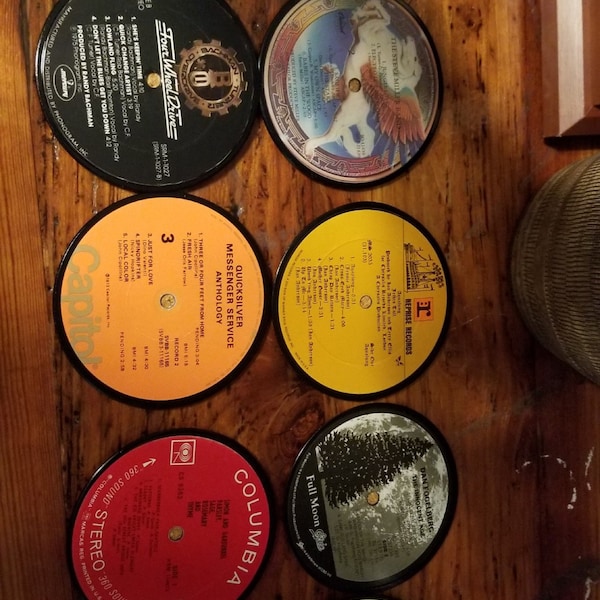 Disco Music Coasters, 4 Disco Vinyl Record Coasters, 70s Music Coasters ...