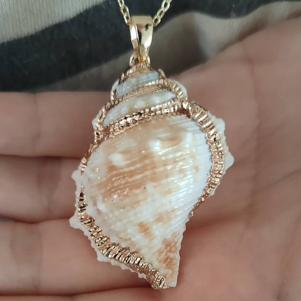 Shell Necklace Gold, Sea Shell Necklace, Beach Necklace, Boho Necklace ...