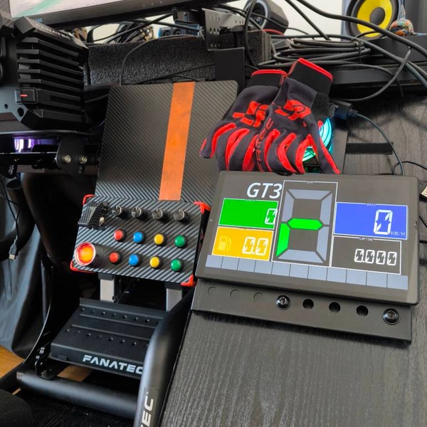 Button Box Sim Racing Console, 22 Functions, Ignition Lever and Start ...