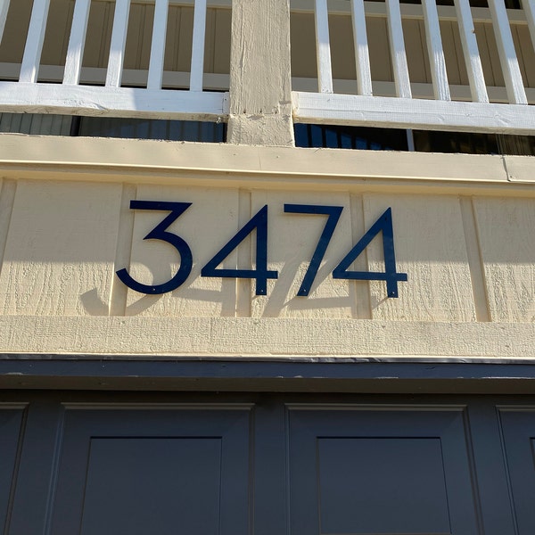 10 Inch Metal House Number - Modern Font House Number - Metal Address ...