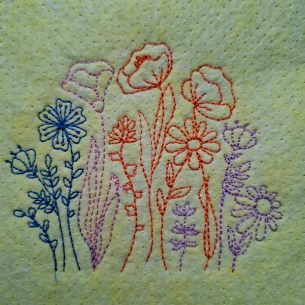 Meadow Flowers Machine Embroidery Designs, 14 Sizes, Meadow Wild ...