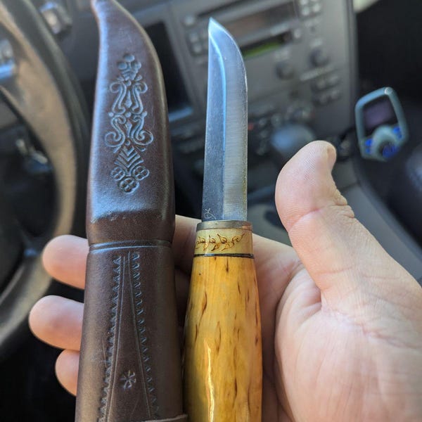 Vintage Lapinleuku Puukko Knife Janne Marttiini Rovaniemi Lapland ...