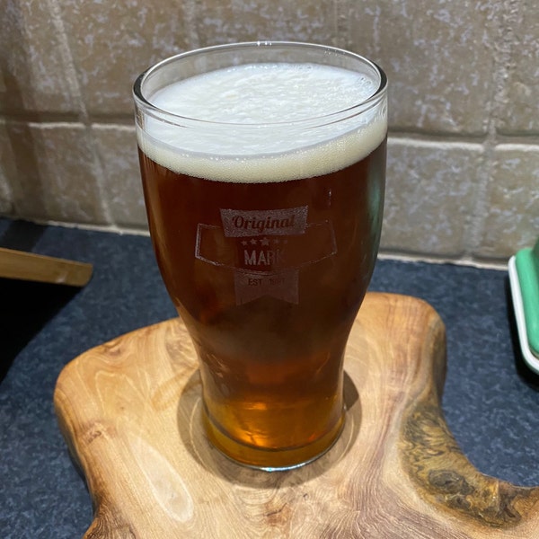 Personalised Pint Glass - Custom Beer Glass Engraved Glass Gift Any ...