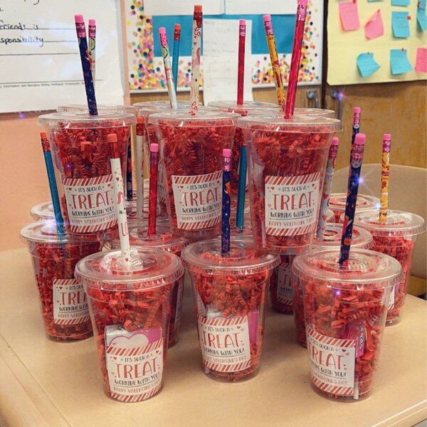 Such A Treat Working With You Valentine's Day Tags, Coworker Valentines ...