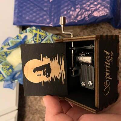 Spirited Away Music Box Theme Music Chest Wooden Engraved Handmade ...