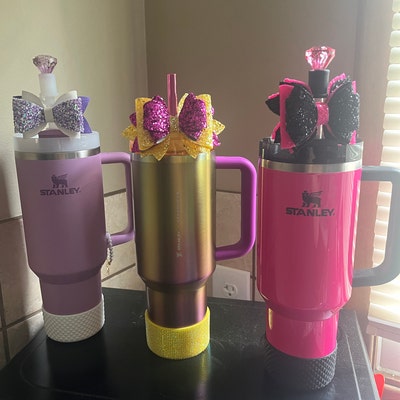 Black Chroma Bow Straw Toppers - Etsy