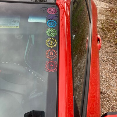 Chakras Car Decal, 7 Chakras, Spiritual Decal, Namaste Decal ...