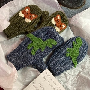 Shark Mittens, Crochet Shark Animal Mittens, Children's Mittens, Made ...