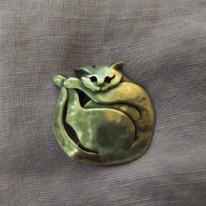 Cat Brooch and Pendant Franz Marc Cat Handmade Jewelry Cute - Etsy