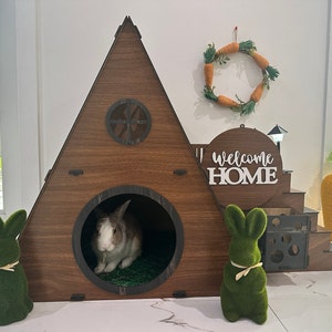 Modern Rabbit House, Indoor Rabbit Castle, Rabbit Furniture, Extra ...