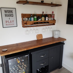 Home Optics Wall Bar Rustic Reclaimed Wood for Spirits display | Etsy