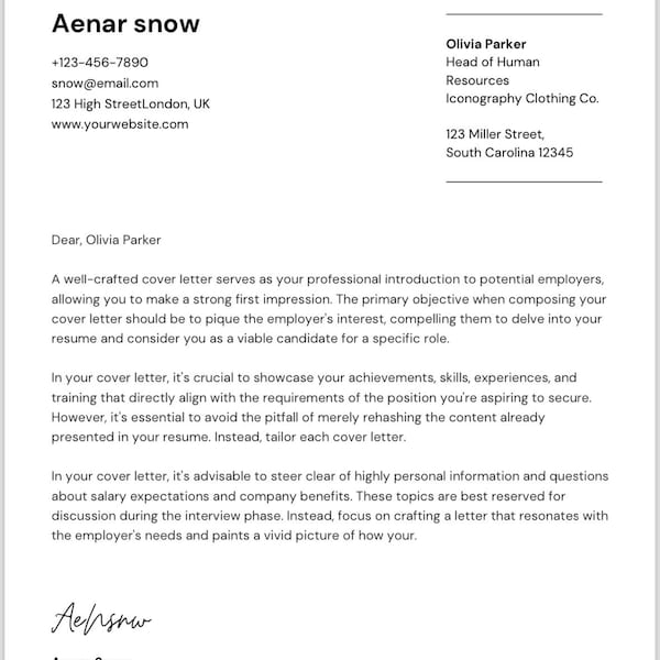 ATS Friendly Resume Template for Canva Resume and Cover Letter Template ...