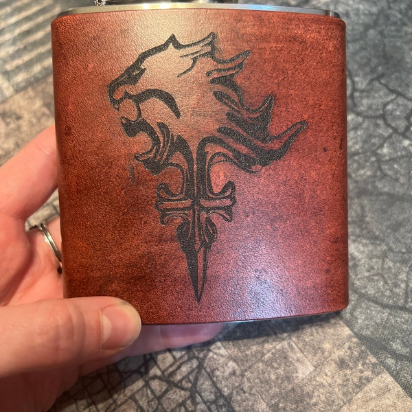 Magic the Gathering Flask, MTG Leather Handmade Flask, WUBRG Gift ...