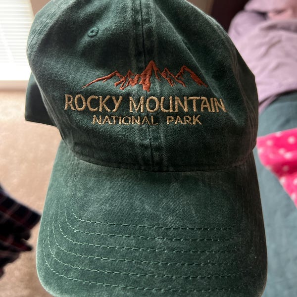 National Park Embroidered Cap Washed Cap Park Hat Travel Hat Baseball ...