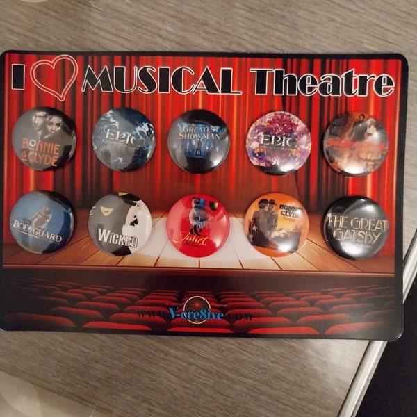 Handmade 32mm Pin Badges for Broadway and West End Fans - Customize ...