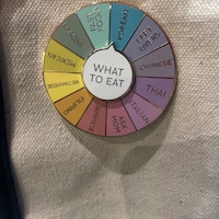 What to Eat Enamel Pin | Foodie Pin | Interactive Pin | Spinning Pin ...